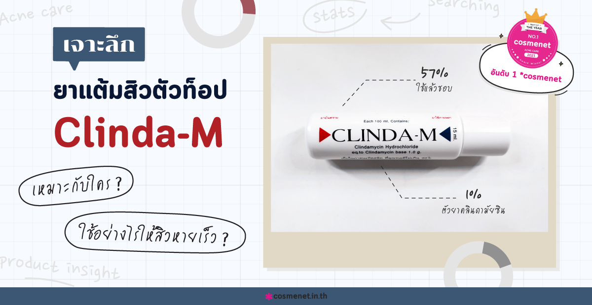 เจาะลึกยาแต้มสิวตัวท็อป Clinda-M เหมาะกับใคร ใช้อย่างไรให้สิวหายเร็ว มา ...