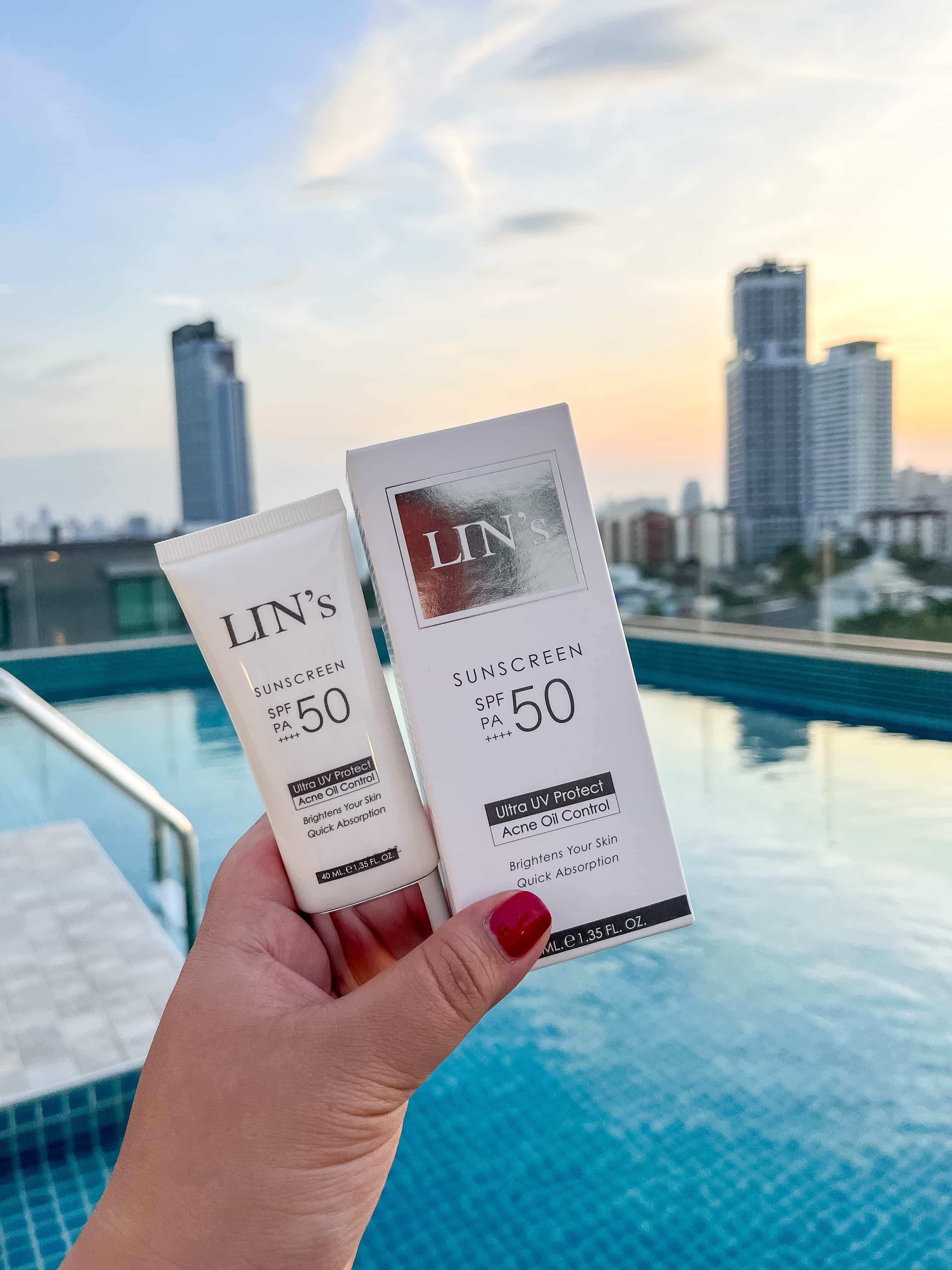 LIN'S SUNSCREEN กันแดดเนื้อรองพื้น